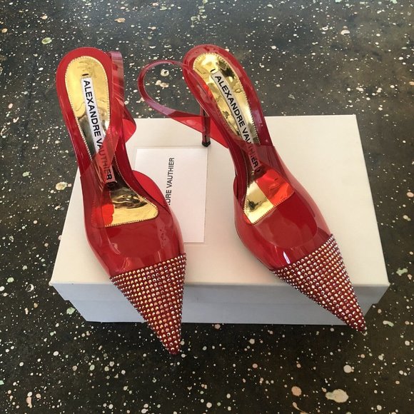 Alexandre Vauthier | Shoes | Alexandre Vauthier Vinyl 5 Pump Red ...